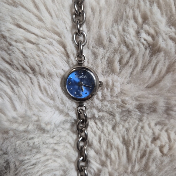 Mudd | Accessories | Vintage Mudd Watch Chain Metal Band Silver Tone ...